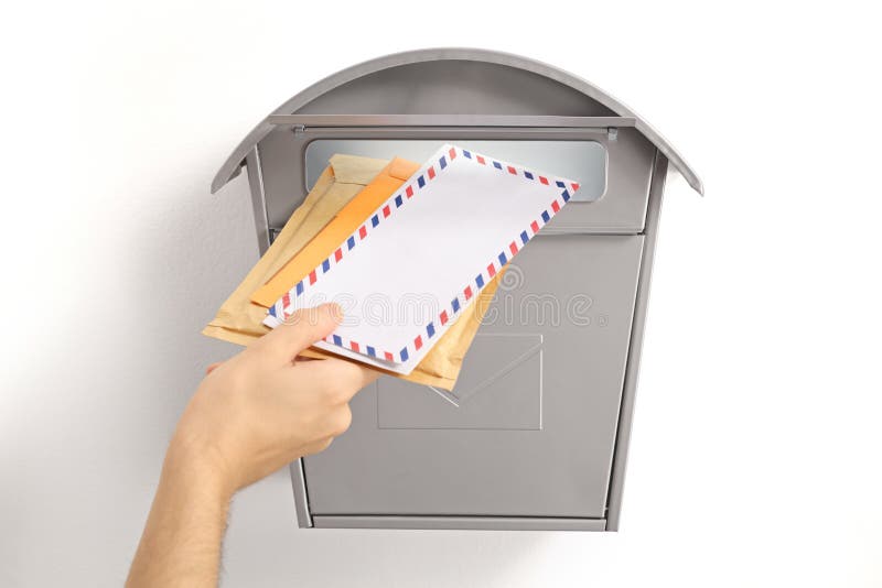 Hand Sending Letters in a Mail Box Stock Image - Image of delivery ...
