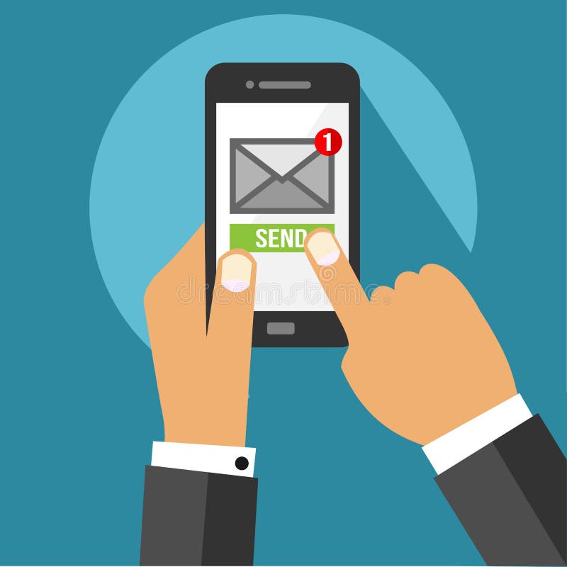 Hand Sending Message from Smartphone - Mobile Device Flat Web Icon ... Hand Sending Message from Smartphone - Mobile Device Flat Web Icon ...