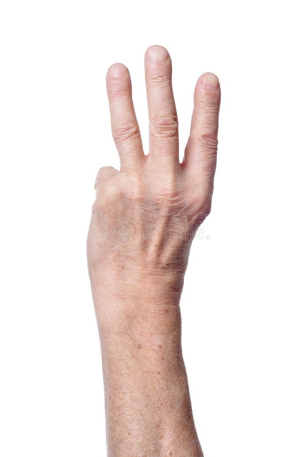 Hand of Senior Woman Showing Three Fingers Stock Image - Image of palm ... Hand of Senior Woman Showing Three Fingers Stock Image - Image of palm ...