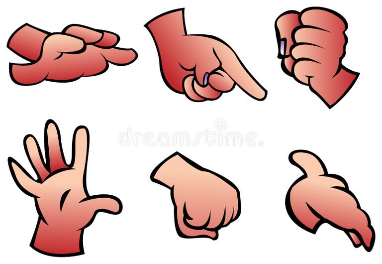 Hand set stock vector. Illustration of fashioned, clip - 86563781