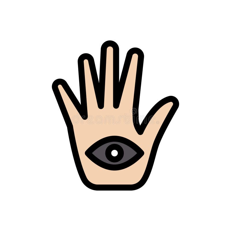 Hand Setting Flat Color Icon Stock Vector - Illustration of desktop ...