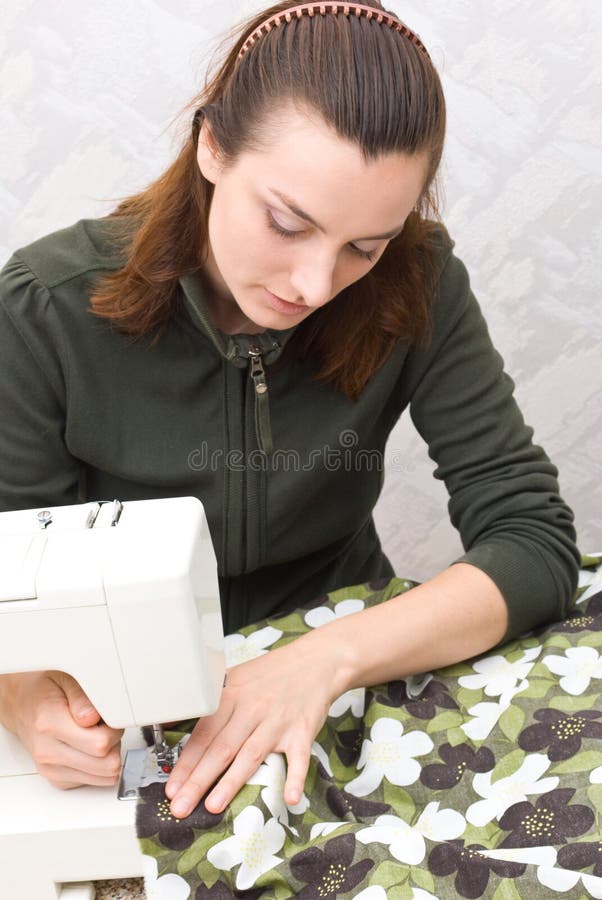 Hand sewing stock image. Image of metal, curtain, fabric - 10217043