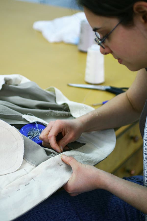 Hand sewing stock image. Image of cloth, person, overlocker - 2192147