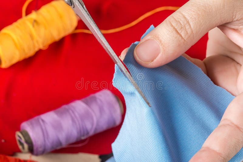 Hand sewing stock photo. Image of clipping, hands, detail - 74406860