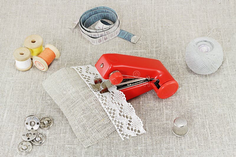 Hand sewing stock image. Image of needlework, centimeter - 52293853