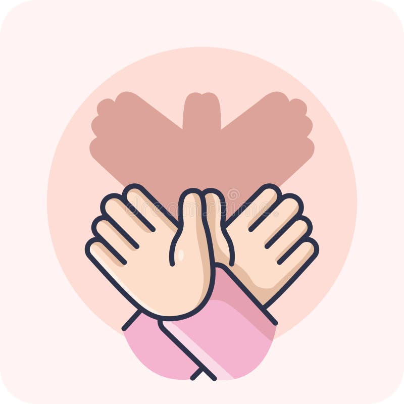 Hand-shadow Artwork Featuring Silhouettes of Bird Stock Vector ...