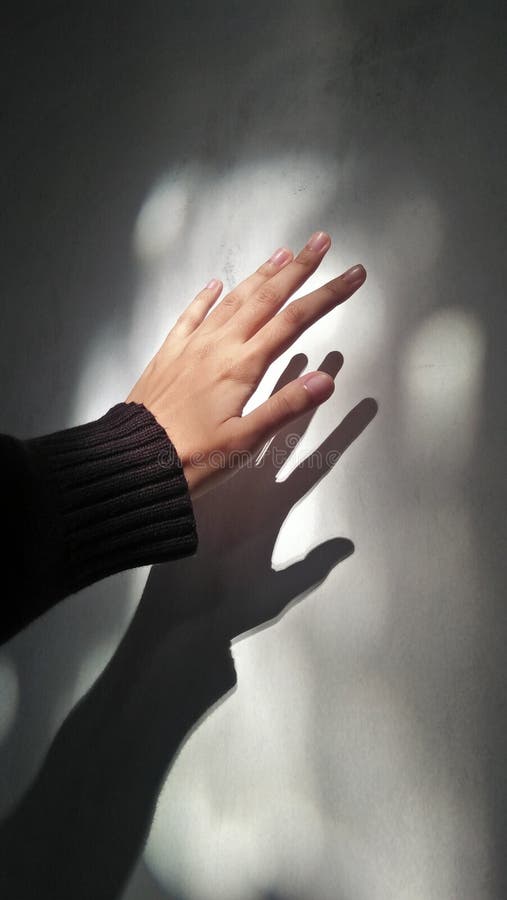 Hand and shadow stock image. Image of light, person - 203063545