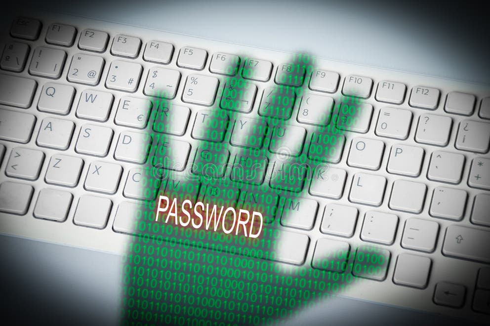 Hand shadow with password stock image. Image of coding - 239503843