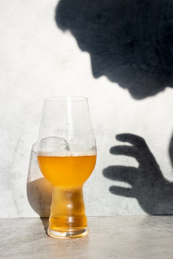 Hand Shadow, Trying To Grab a Glass of IPA Beer Stock Photo - Image of ...