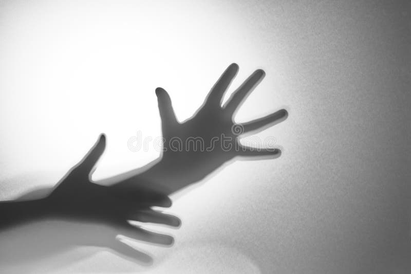 Hand Shadows. Concept for Illustrating the Negative State. Stock Image ...