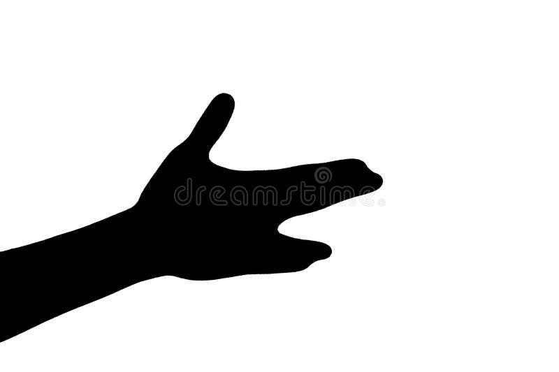 Hand Shadows Made into Various Shapes Stock Illustration - Illustration ...