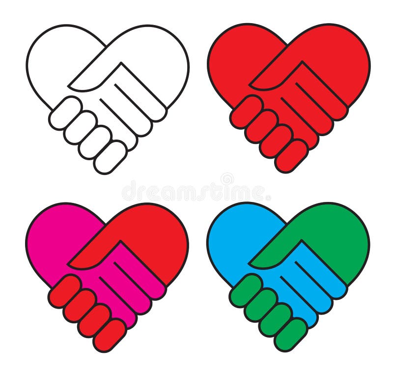 Handshake Heart Stock Illustrations – 7,344 Handshake Heart Stock ...