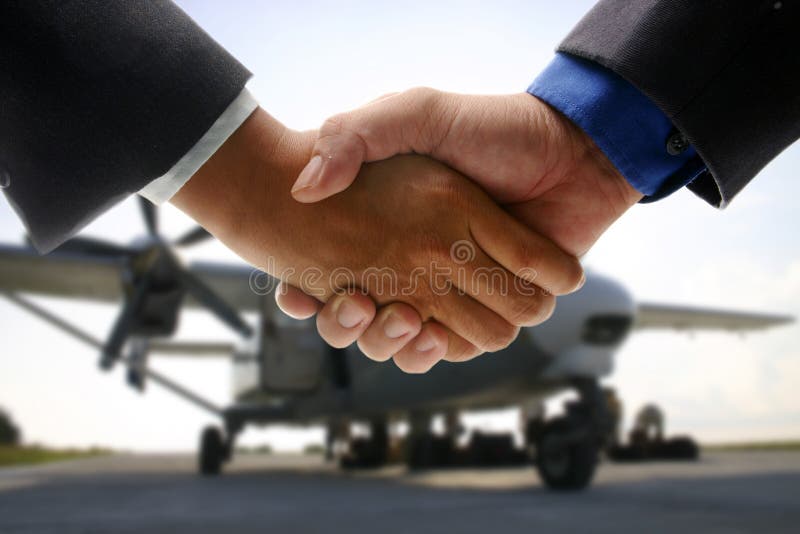 Hand Shake Background Airport Stock Photo - Image of transportation ...