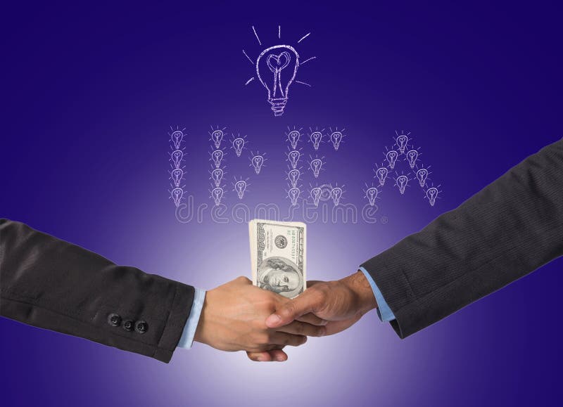 Hand Shake between a Businessman with Dollar Money for Idea of Success ...