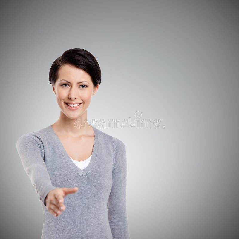 Hand shake gesture stock image. Image of brown, hair - 50785841