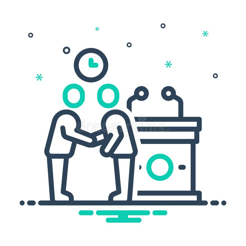 Mix Icon for Hand Shake, Copartnership and Dealing Stock Vector ...