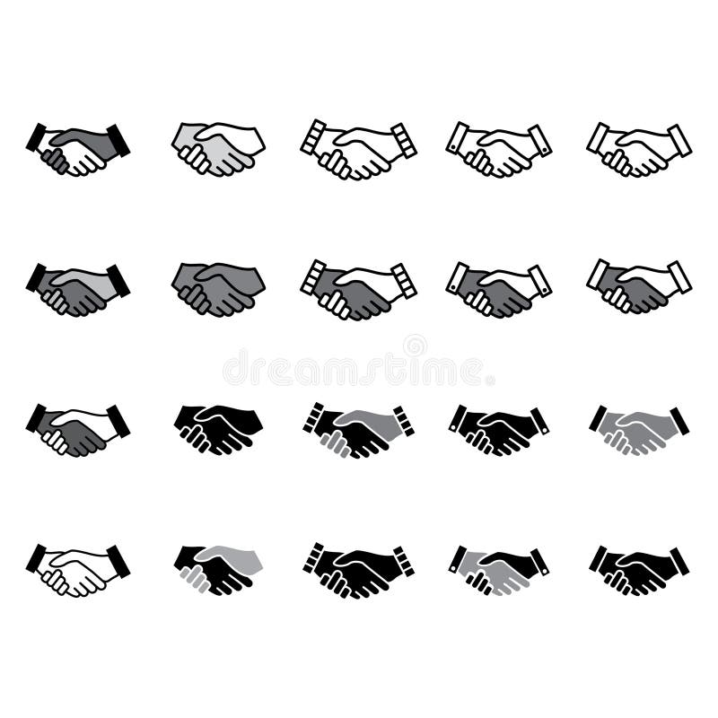 Hand Shake Icon Design Template Basic RGB Stock Illustration ...