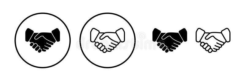 Hand Shake Icon . Business Handshake. Contract Agreement. Partnership ...