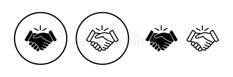 Hand Shake Icon . Business Handshake. Contract Agreement. Partnership ...