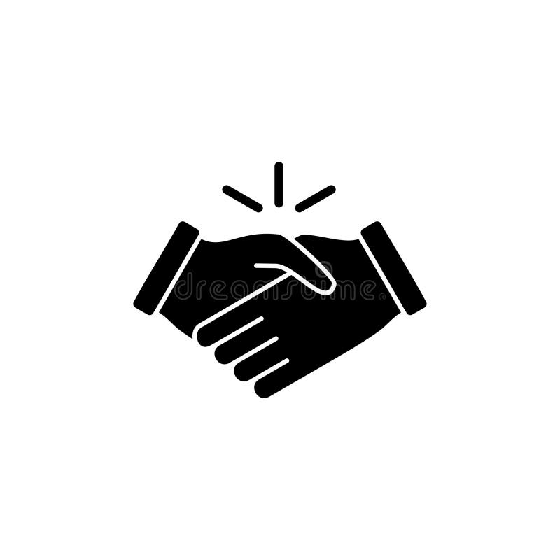 Hand Shake Icon . Business Handshake. Contract Agreement. Partnership ...