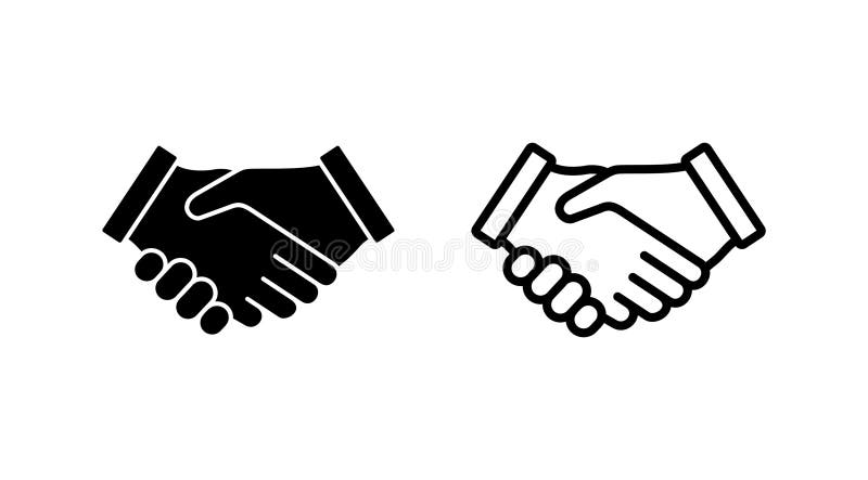 Hand Shake Icon . Business Handshake. Contract Agreement. Partnership ...