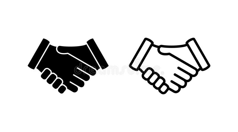 Hand Shake Icon . Business Handshake. Contract Agreement. Partnership ...