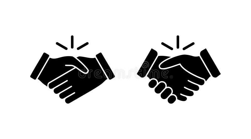 Hand Shake Icon . Business Handshake. Contract Agreement. Partnership ...