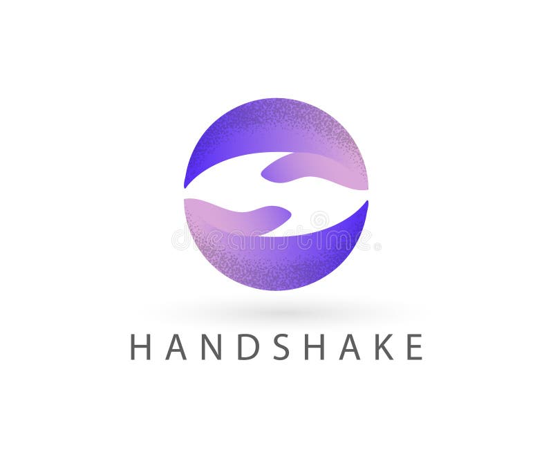 Hand Shake Logo with Circle Icons Stock Vector - Illustration of ...