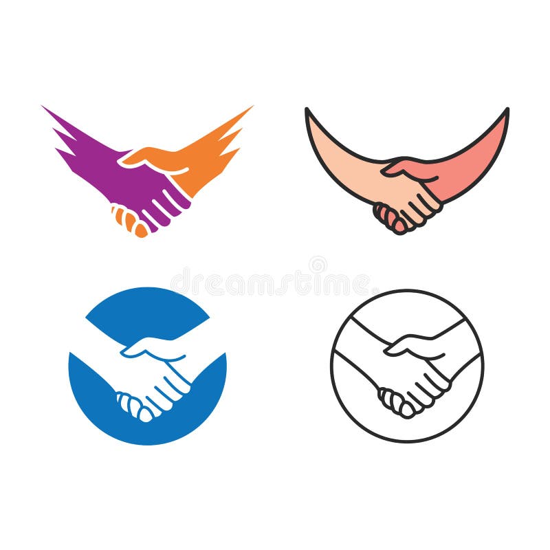 Hand Shake logo stock vector. Illustration of design - 259241665