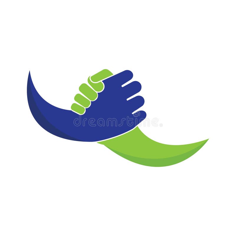 Hand Shake Logo Template Design Stock Illustration - Illustration of ...
