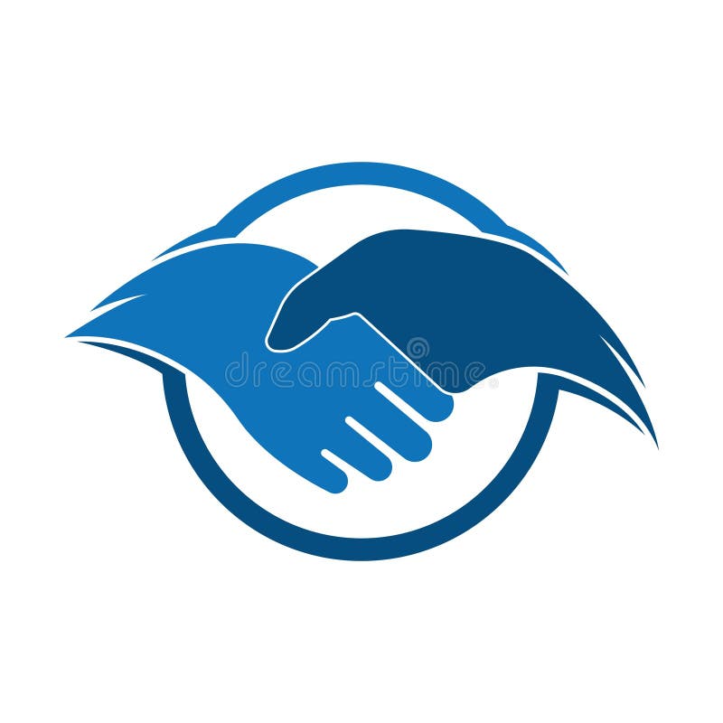 Hand Shake Logo Template Design Stock Illustration - Illustration of ...