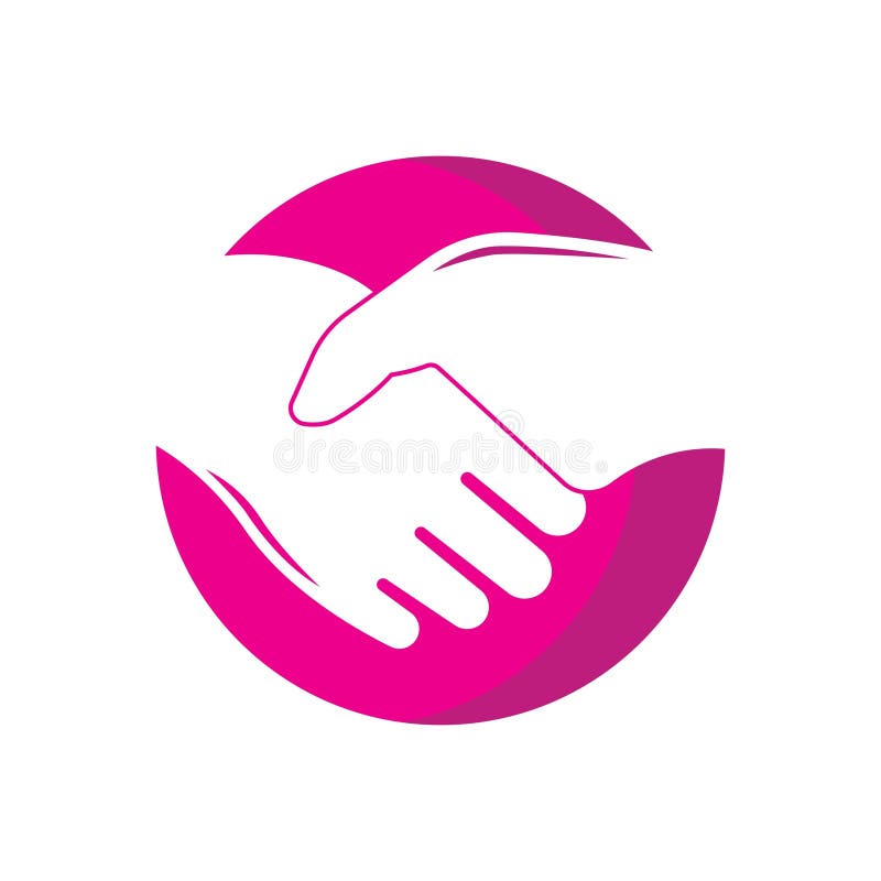 Hand Shake Logo Template Design Stock Illustration - Illustration of ...