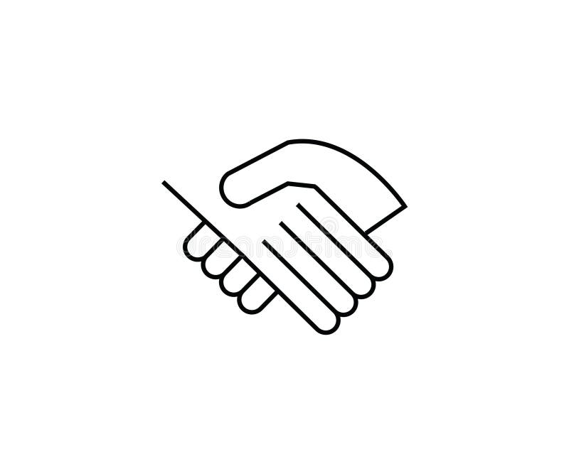 Hand Shake Symbol Friendly Icon Cooperation Partnership Stock Vector ...
