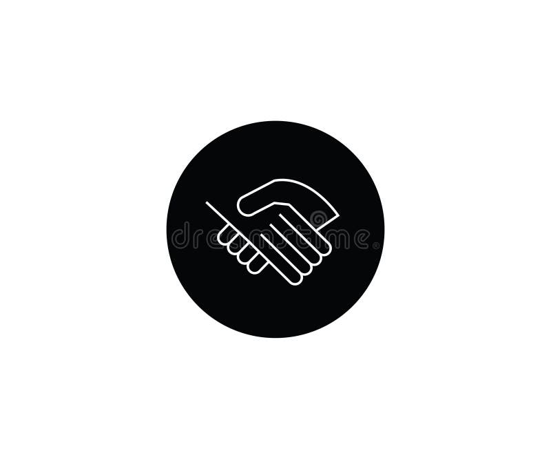 Hand Shake Symbol Friendly Icon Cooperation Partnership Stock Vector ...