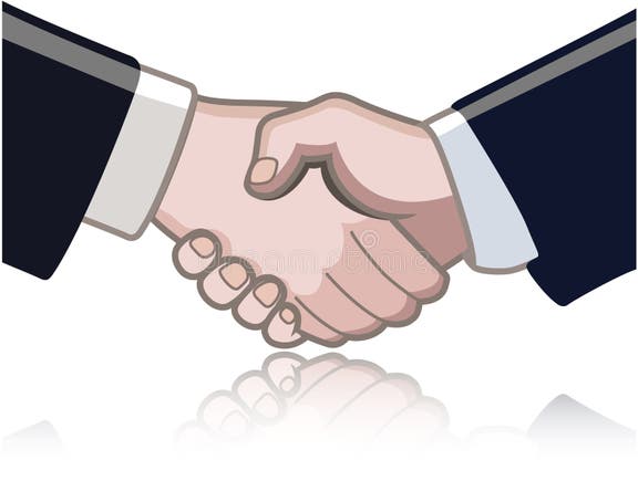 Hand Shake between Two Persons Stock Vector - Illustration of pact ...