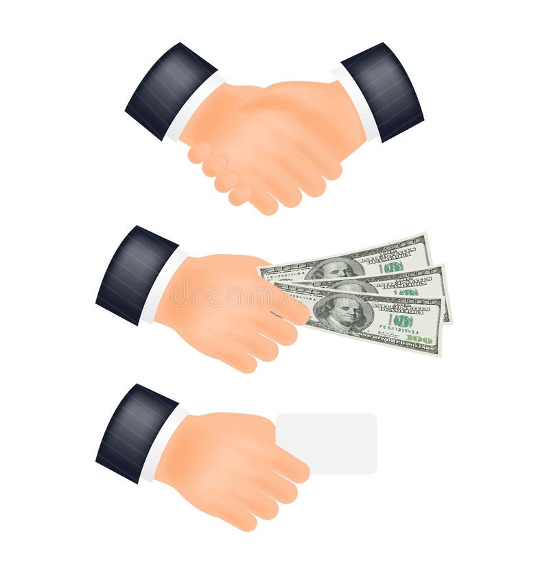 Hand shake, vector stock vector. Illustration of business - 27960496