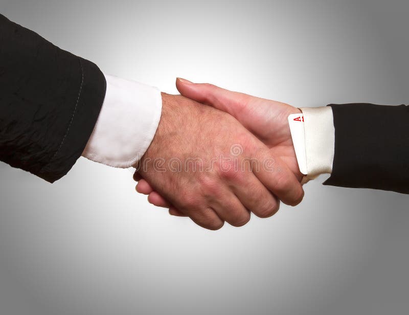 Hand Shake between a Woman and a Man Stock Photo - Image of sleeve ...