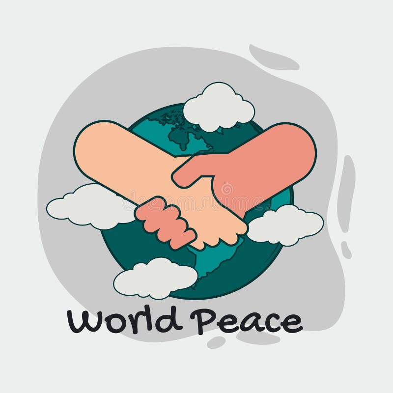 Hand Shake World Peace Design Vector Illustration Stock Vector ...