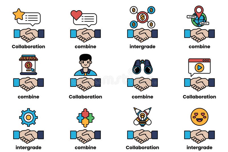 A Hand Shaking Another Hand, with a Variety of Different Words Stock ...