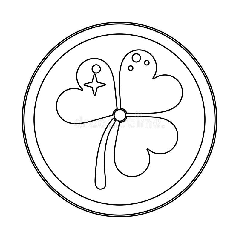 Hand with Shamrock Coins Blue Lines Stock Vector - Illustration of ...