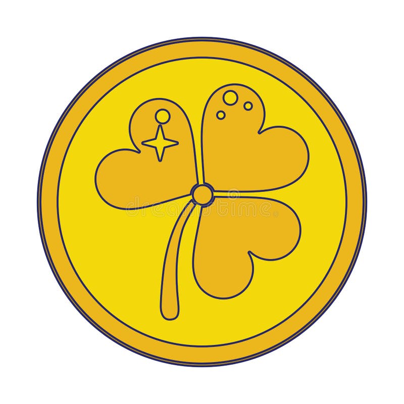 Hand with Shamrock Coins Blue Lines Stock Vector - Illustration of cute ...