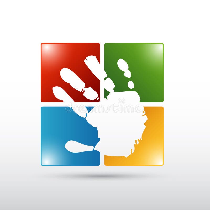 Hand shape stock vector. Illustration of hand, colorful - 29727529