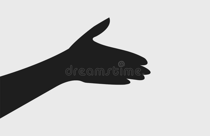 The Hand is Shaped Up into a Handshake. this Vector Use for Template ...