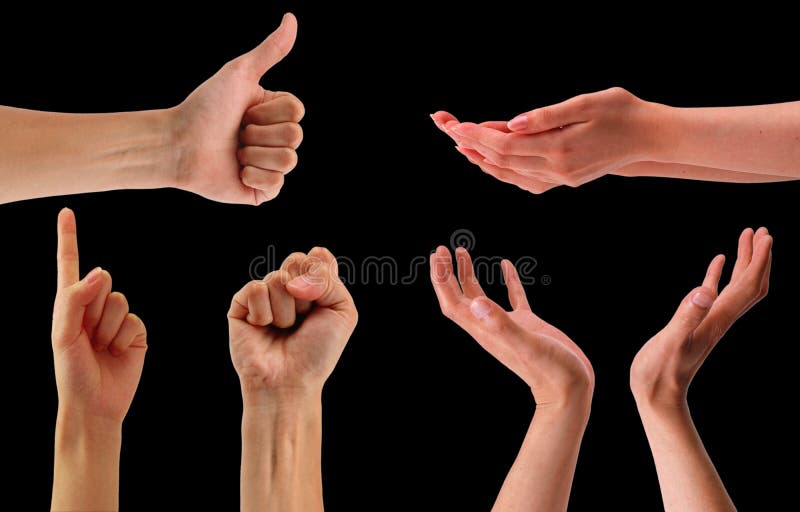 Hand Shapes with path stock image. Image of black, please - 402455