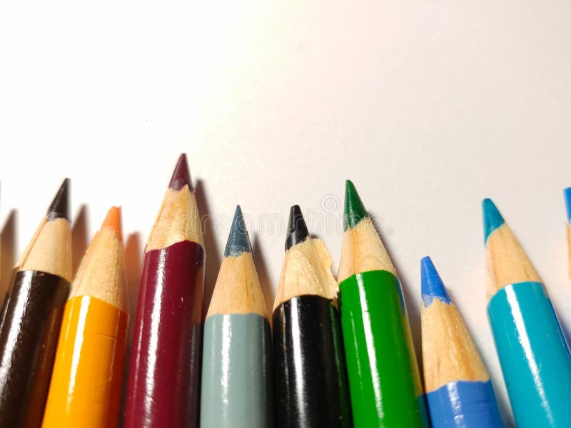 Hand Sharpened Colored Pencils Stock Image - Image of crayon, macro ...