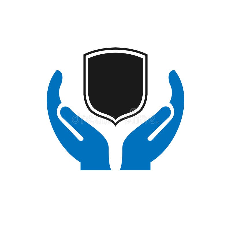 Hand Shield Logo Design. Shield Logo with Hand Concept Vector Stock ...