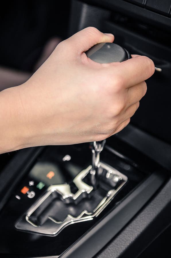 Hand Shifting the Gear of the Car Stock Photo - Image of change, lever ...