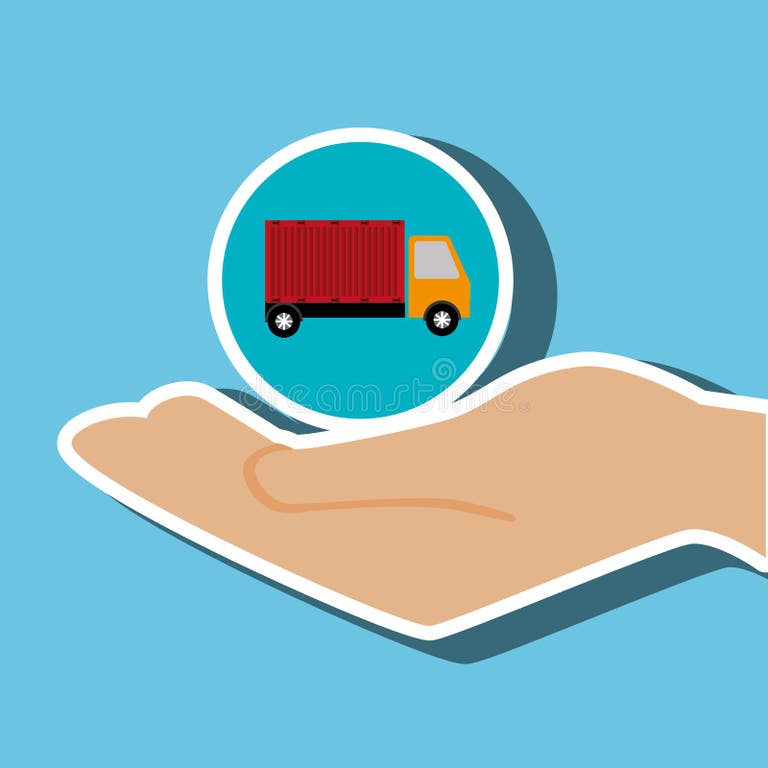 Hand Shipping Cargo Attention Stock Illustration - Illustration of help ...