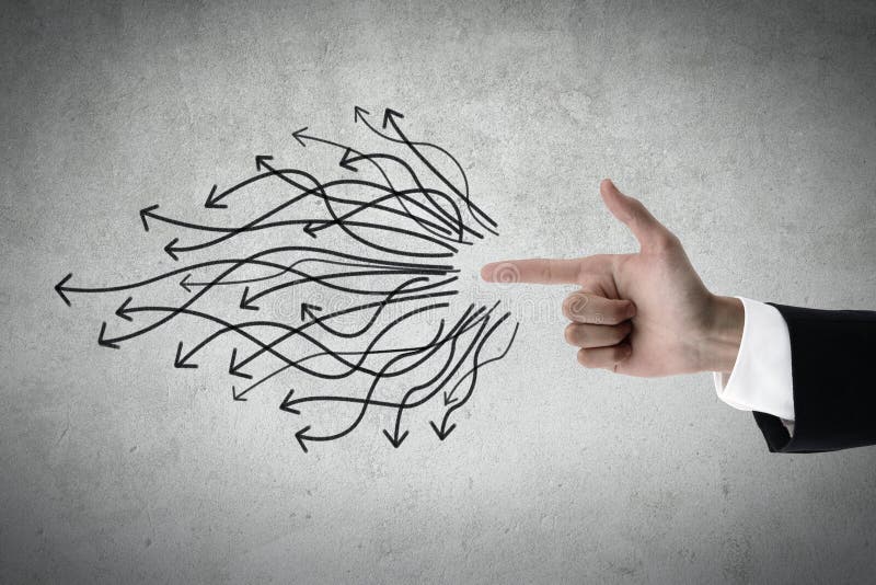 Hand Shooting Gesture with Arrows Stock Illustration - Illustration of ...