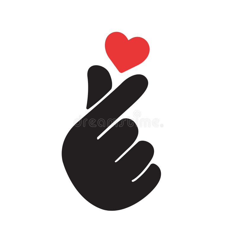 Hand Show Mini Heart Sign. Vector Illustration Stock Vector ...